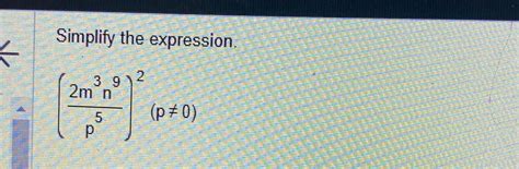 Solved Simplify The Expression Chegg