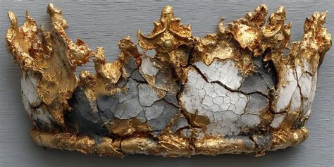 An Artistic Representation Of A Fragmented Crown With A Cracked