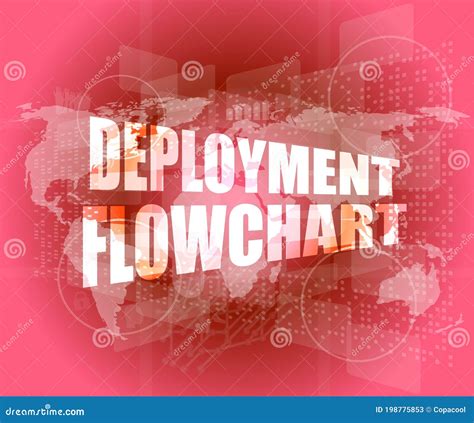 Deployment Flowchart On Business Digital Touch Screen Stock