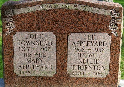 Mary Ellen “nellie” Thornton Appleyard 1903 1969 Find A Grave Memorial