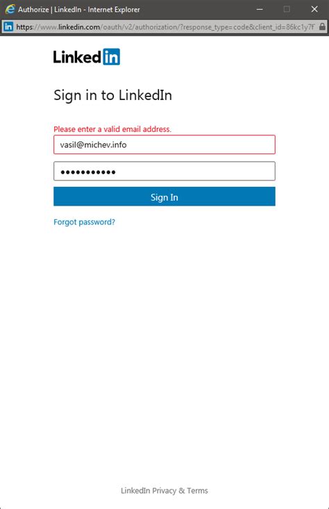 please enter a valid email address error when trying to setup