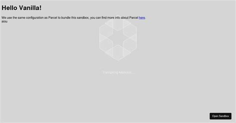 Vanilla Codesandbox