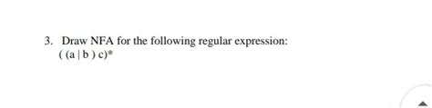 solved 3 draw nfa for the following regular expression