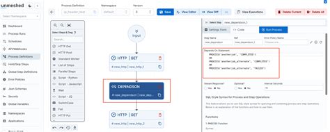 View Cross Process Dependencies Unmeshed Platform Documentation