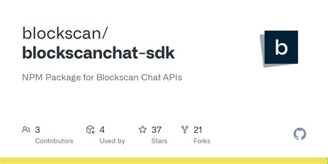 Github Blockscanblockscanchat Sdk Npm Package For Blockscan Chat Apis