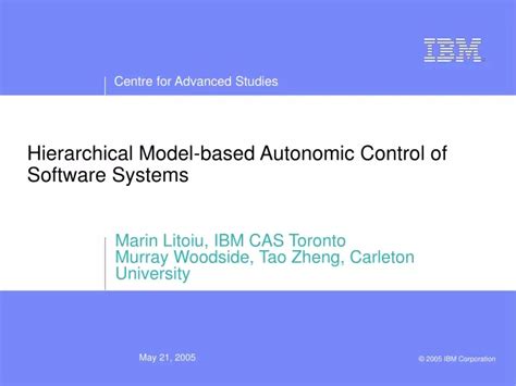 Ppt Hierarchical Model Based Autonomic Control Of Software Systems Powerpoint Presentation