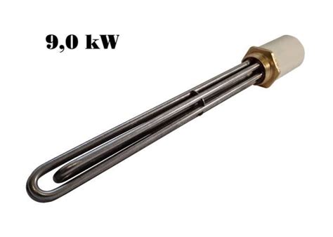 Блок тэнов 9,0кВт ( 3х3кВт ) с фланцем из латуни G1 1/2 (48мм) с ...