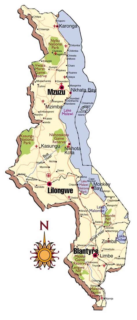 Malawi Map Malawi