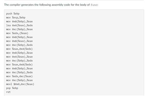 Solved Consider The Following Code Fragment Where The Chegg