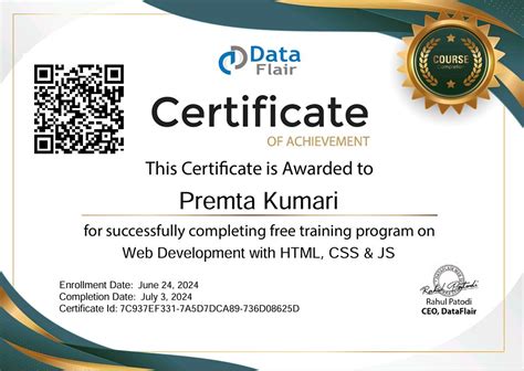 Premta Kumari On Linkedin Webdevelopment Html Css Javascript Dataflair Learningjourney