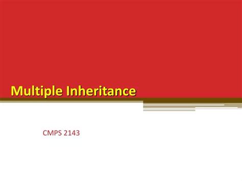 PPT Multiple Inheritance PowerPoint Presentation Free Download ID 2560956