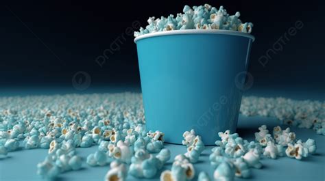 3d 렌더링의 파란색 팝콘 상자 팝콘 상자 팝콘통 팝콘 배경 일러스트 및 사진 무료 다운로드 Pngtree