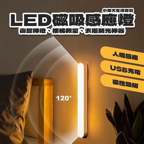 🧡人來即亮 人走緩滅🧡磁吸人體感應燈 Usb充電 人體感應燈 衣櫃燈 Led感應燈 走廊燈 老人燈 樓梯燈 感應燈 應急 蝦皮購物