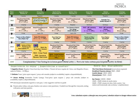 Mapa Semanal Atividades 20 Fevereiro Pdf Food And Drink Wine