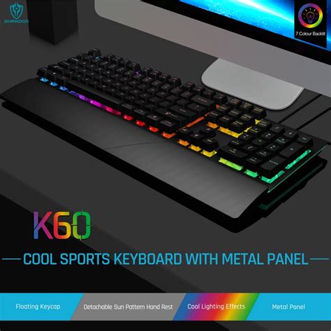 Gaming Keyboard Usb Office Computer Notebook Rgb Wired Manipulator