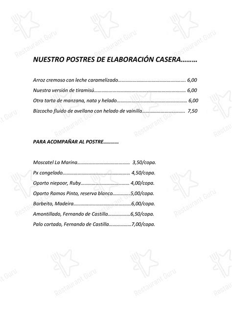 Menu At Laila Restaurante Mompía