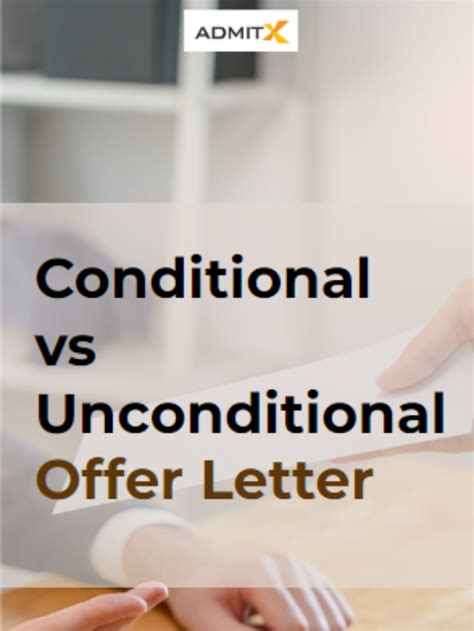 Conditional Vs Unconditional Offer Letter Admitx
