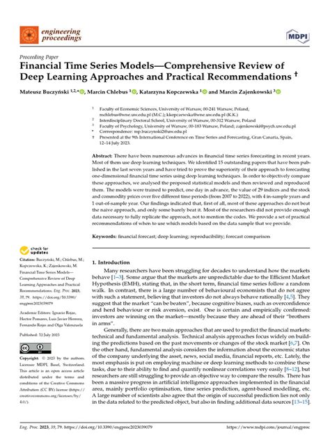 Financial Time Series Models—comprehensive Review Of Deep Learning Approaches And Practical