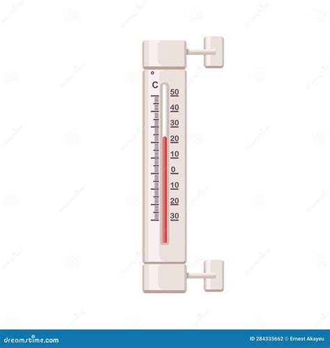 Mercury Thermometer Measuring Temperature Tool With Celsius Degrees Scale Analog Measurement