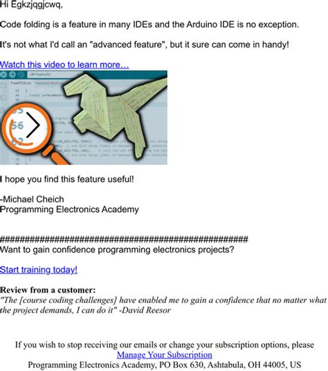 Programming Electronics Academy Code Folding Check It Out In The New Arduino Ide Milled
