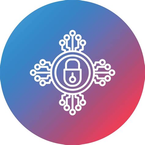 Decryption Line Gradient Circle Background Icon 16866480 Vector Art At