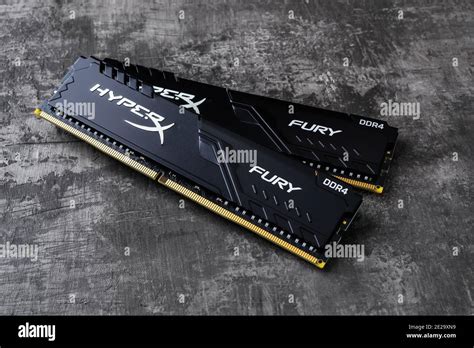 Varna Bulgaria January 11 2021 Two Ram Memory Modules Kingston