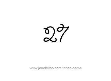 Twenty Seven 27 Number Tattoo Designs Page 2 Of 4 Tattoos With Names