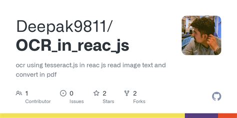 Github Deepak9811ocrinreacjs Ocr Using Tesseractjs In Reac Js