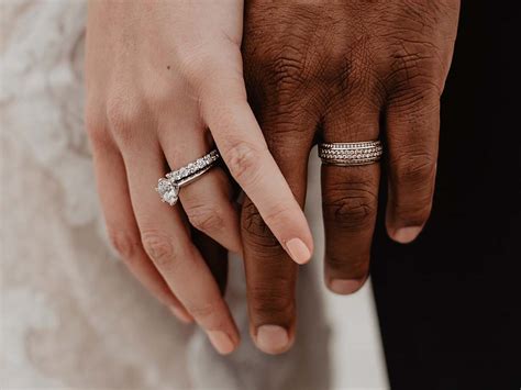 Pic Wearing Wedding Band How To Wear A Wedding Ring Set Rachel