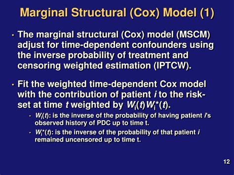 Ppt Using Marginal Structural Model To Estimate And Adjust For Causal Effect Of Post