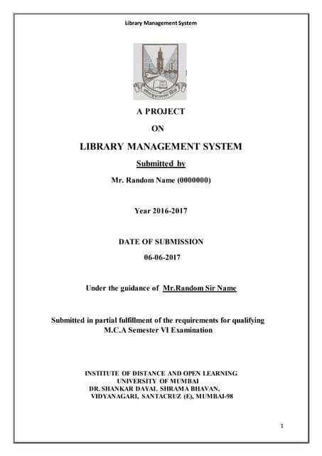 Project Proposal Of Library Management System Pdf Operating