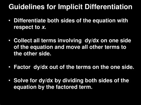 Implicit Differentiation Ppt Download