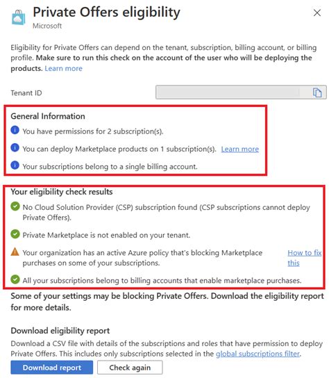Precheck Your Account For A Private Offer Microsoft Marketplace Microsoft Learn