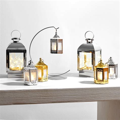 Gold Mini Lanterns For Centerpieces 6 Pack Led Star Lantern Batteries Included