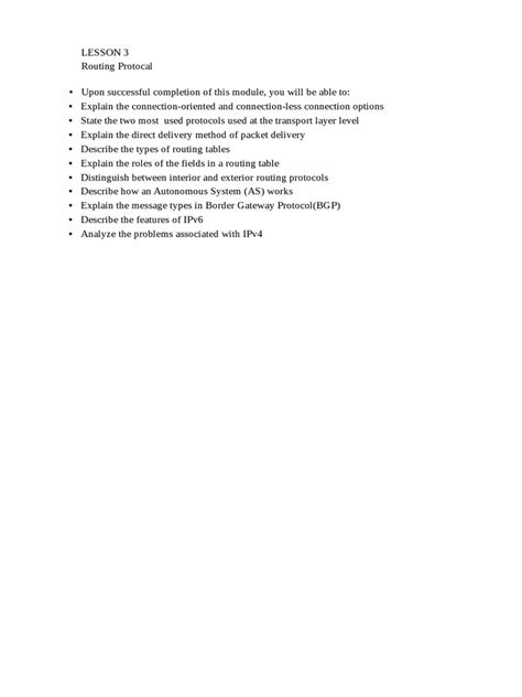 Lesson 3 Routing Protocol Pdf