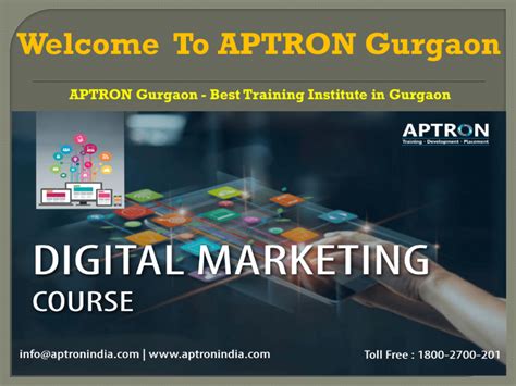 Digital Marketing Training Course In Gurgaon Aptron