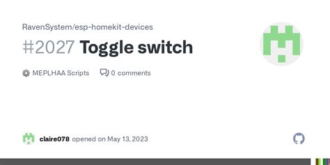 Toggle Switch Ravensystem Esp Homekit Devices Discussion Github