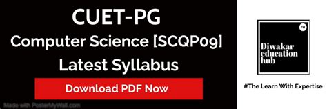 cuet pg computer science [scqp09] latest syllabus 2026 diwakar