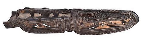 Sepik Swagup Canoe Prow Decoration With Crocodile Motif New Guinean