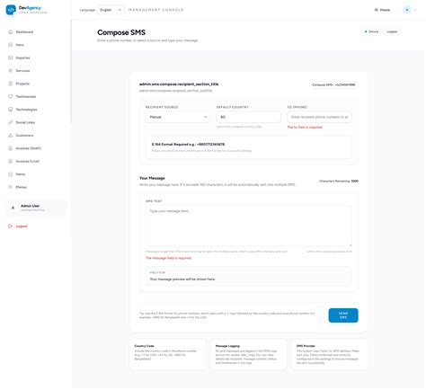 Digital Agency Management System Source Code Sellanycode