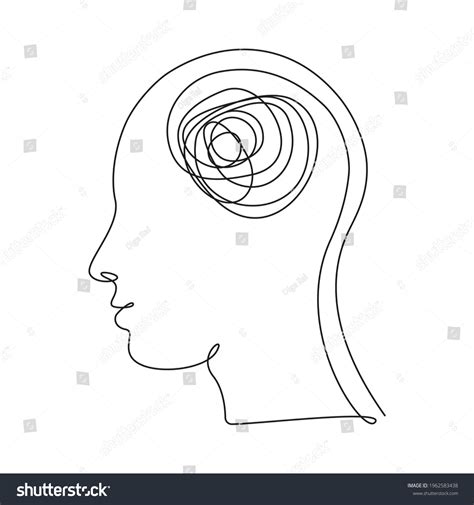 나쁜 정신 건강의 개념 사람의 머리는 스톡 벡터로열티 프리 1962583438 Shutterstock