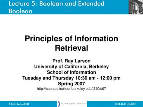 Ppt Boolean And Extended Boolean Principles Of Information Retrieval Powerpoint Presentation