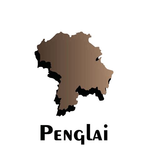 map city of penglai world map international on white background
