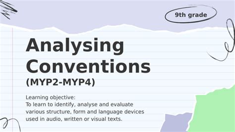 Myp Text Types And Analysing Conventions Skills Teaching Resources