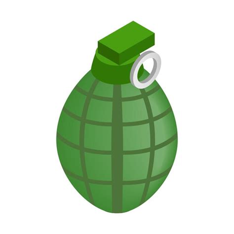 Premium Vector Hand Grenade Isometric 3d Icon On A White Background