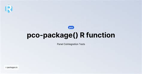 Pco Package R Function From Pco R Packages