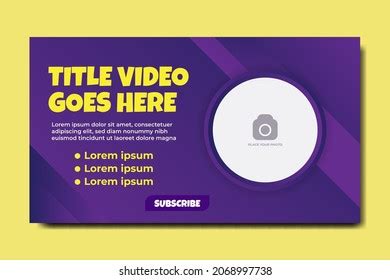 Fully Editable Video Thumbnail Design Opening Stock Vector (Royalty ...