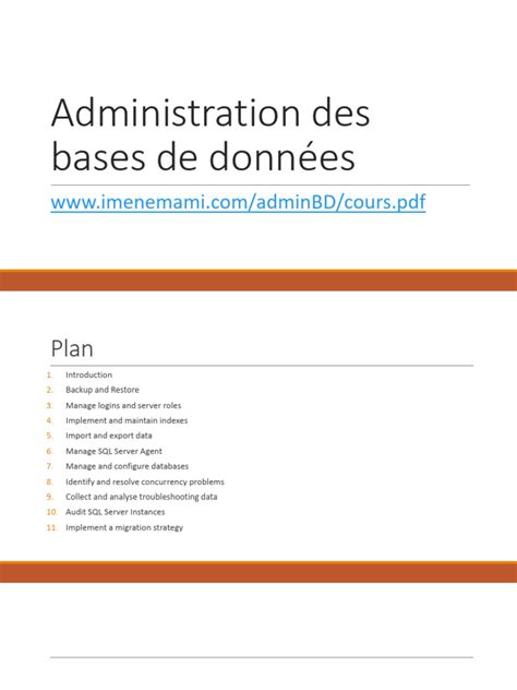 Cours Complet 2 Pdf Microsoft Sql Server Databases
