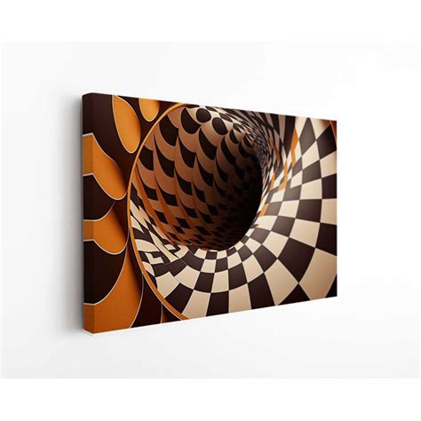 Ivy Bronx Round Spiral 3d Pattern Fibonacci Design On Canvas Print Wayfair