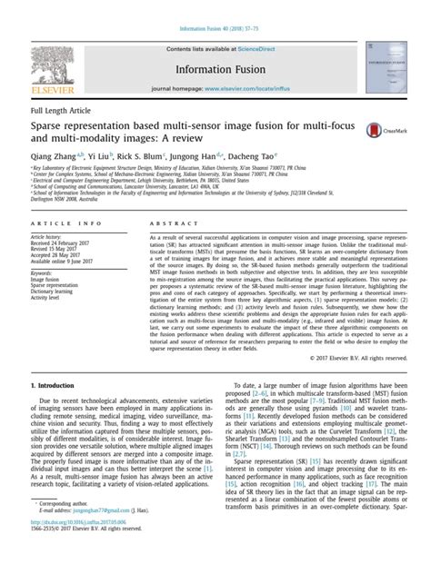 Sparse Representation Based Multi Sensor Image Fusion For Mu 2018